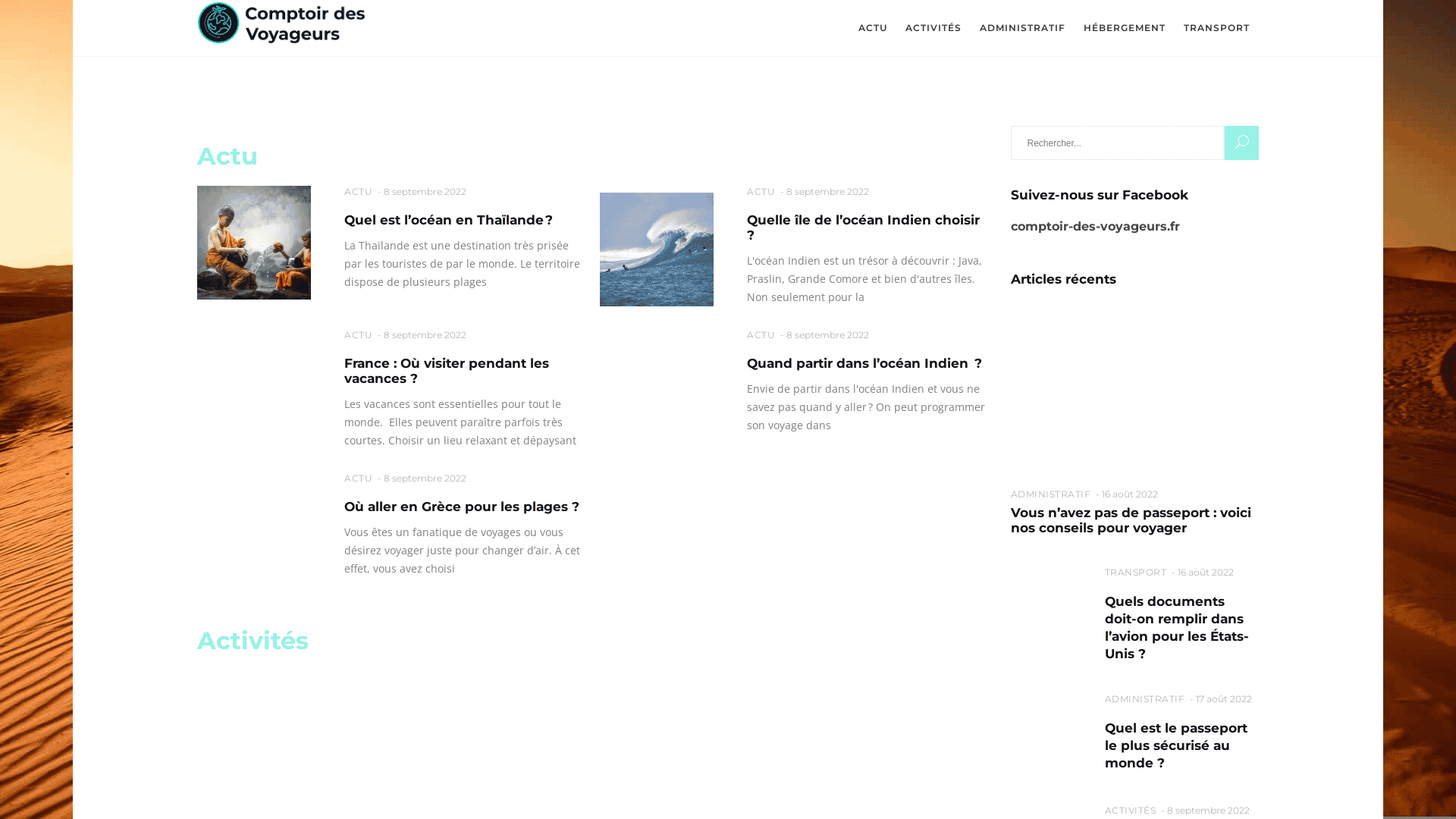 comptoir-des-voyageurs.fr - Meca Web Net